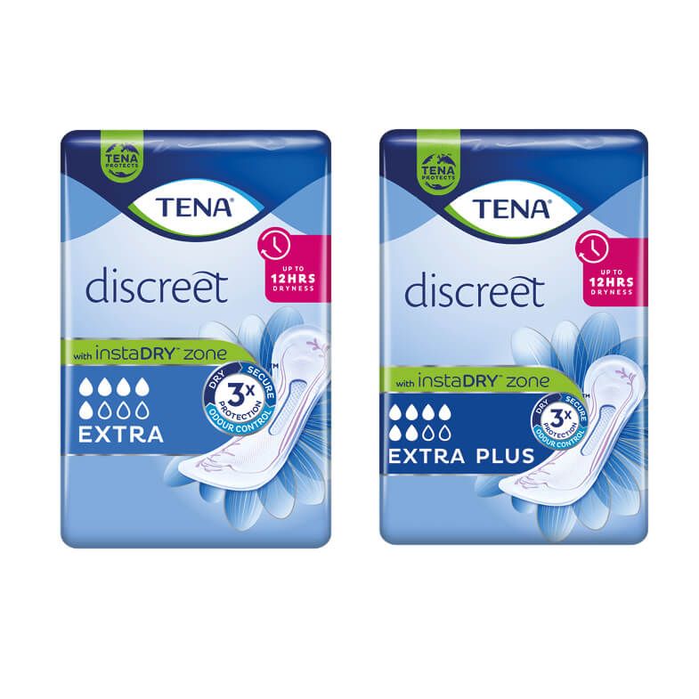 Combi Product: TENA Discreet Extra + TENA Discreet Extra Plus ...
