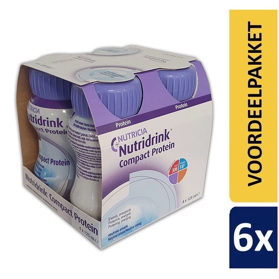 Fortimel Compact Protein Neutraal | 6 pakken van 4x125ml - Hulpmiddelwereld.be