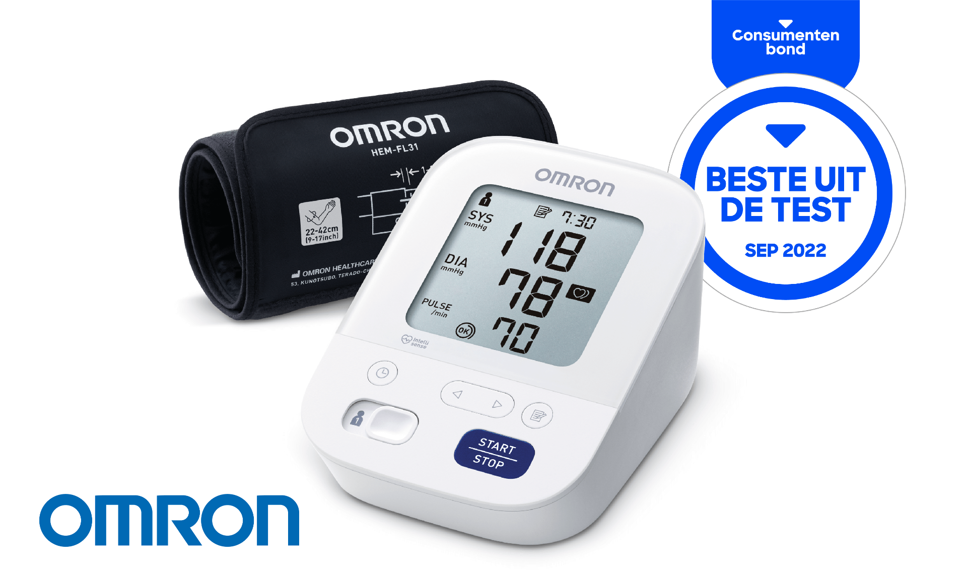 Omron M3 Comfort Bloeddrukmeter - Hulpmiddelwereld.be